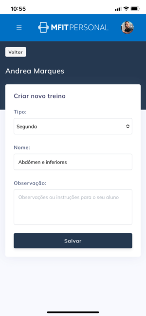 Como montar um treino de musculação usando o app MFIT